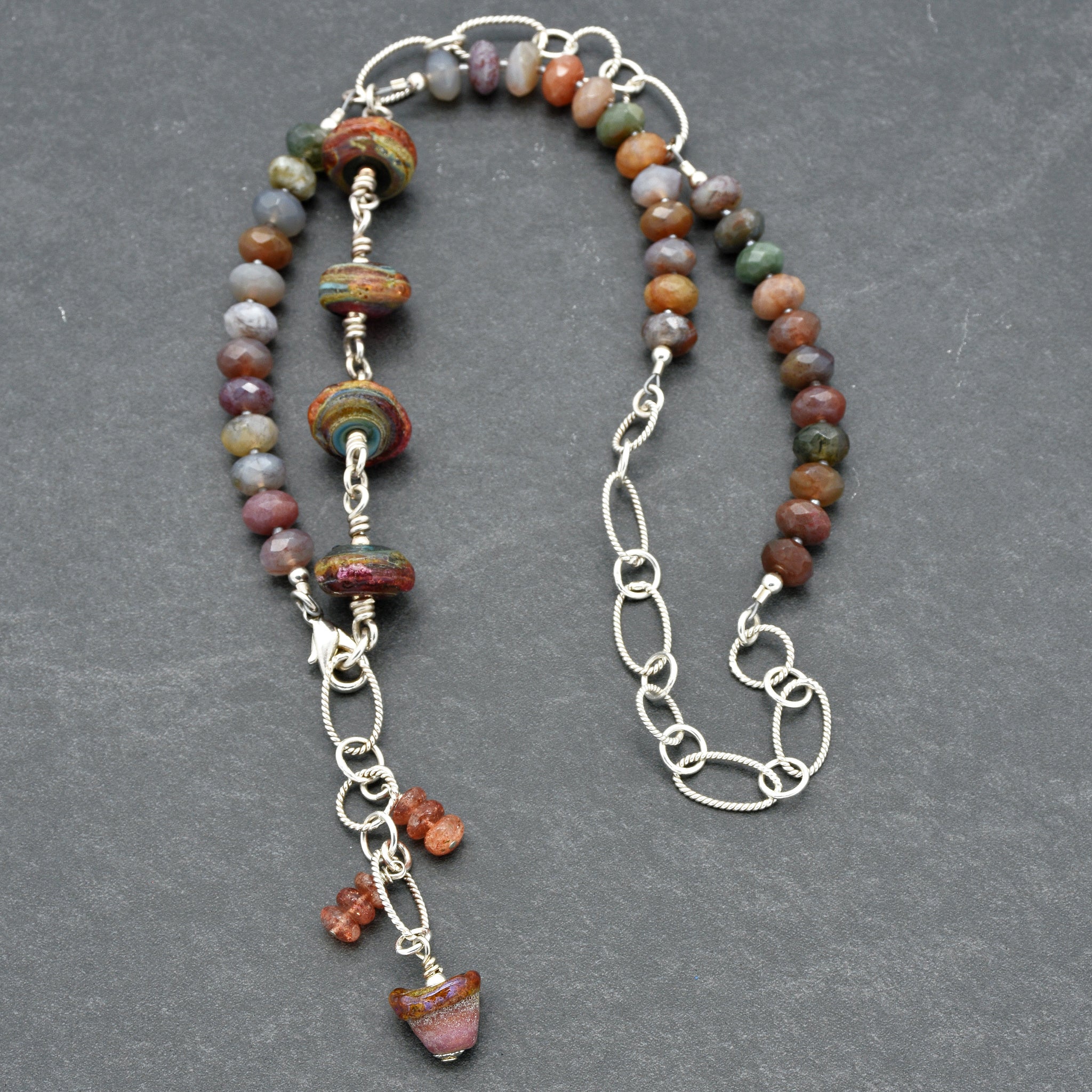 Handmade Nature Necklaces - Unique Wearable Art - Ruby Acorn